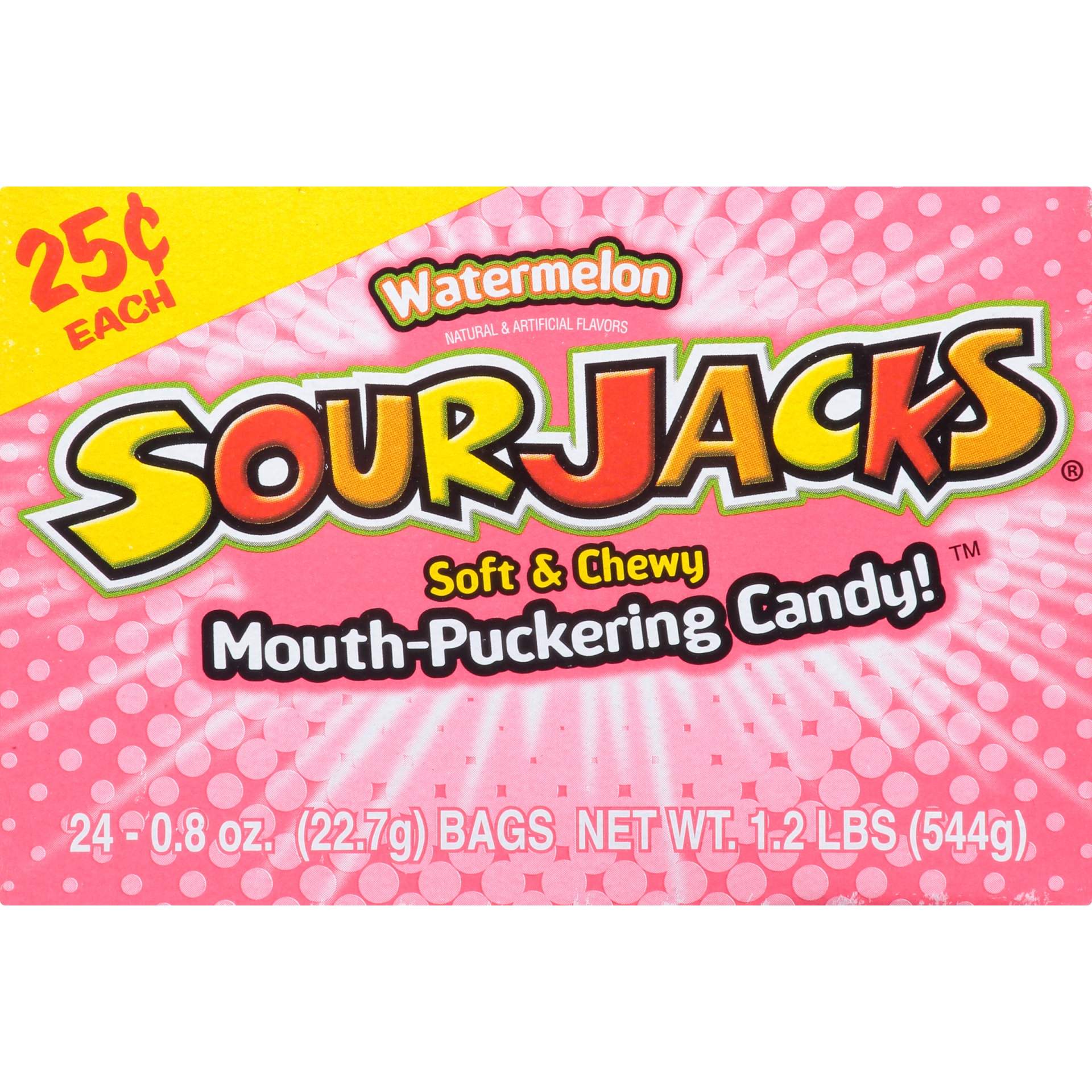 Sour Jacks Sour Wedges 24 Pack Mouth-Puckering Watermelon Candy 24 ea ...