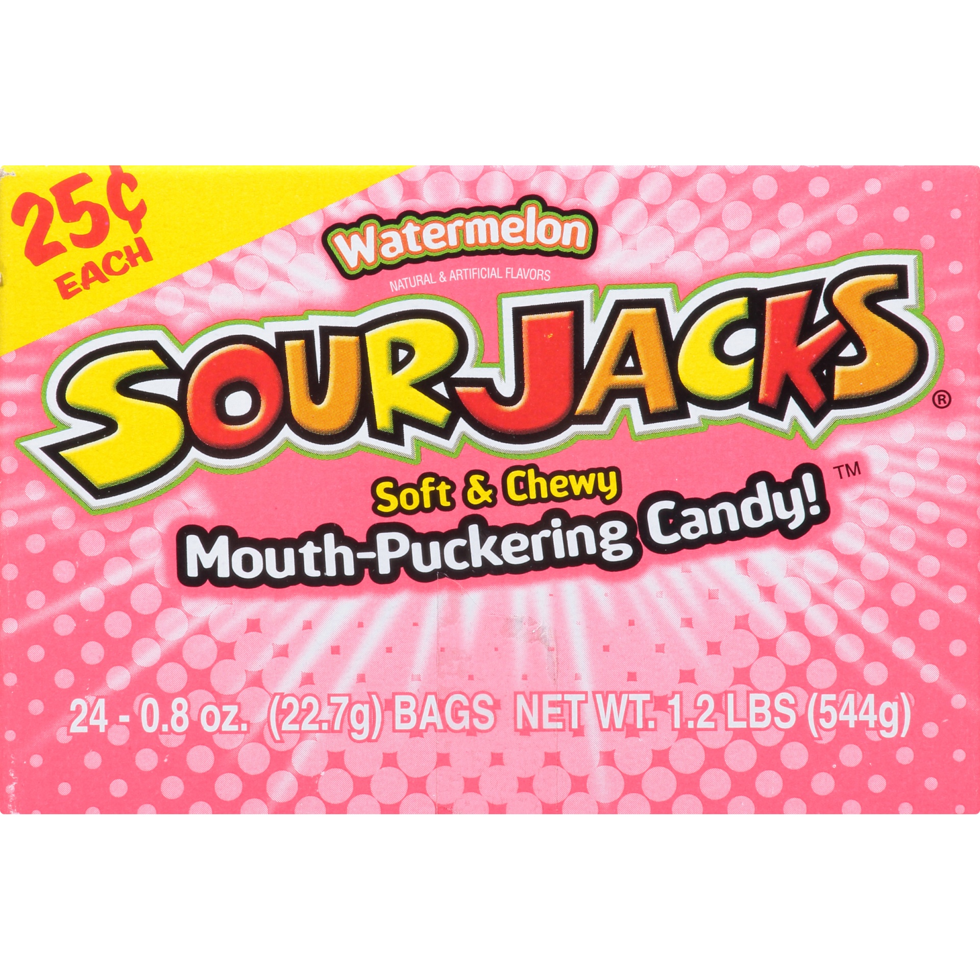 Sour Jacks Sour Wedges 24 Pack Mouth-Puckering Watermelon Candy 24 ea ...