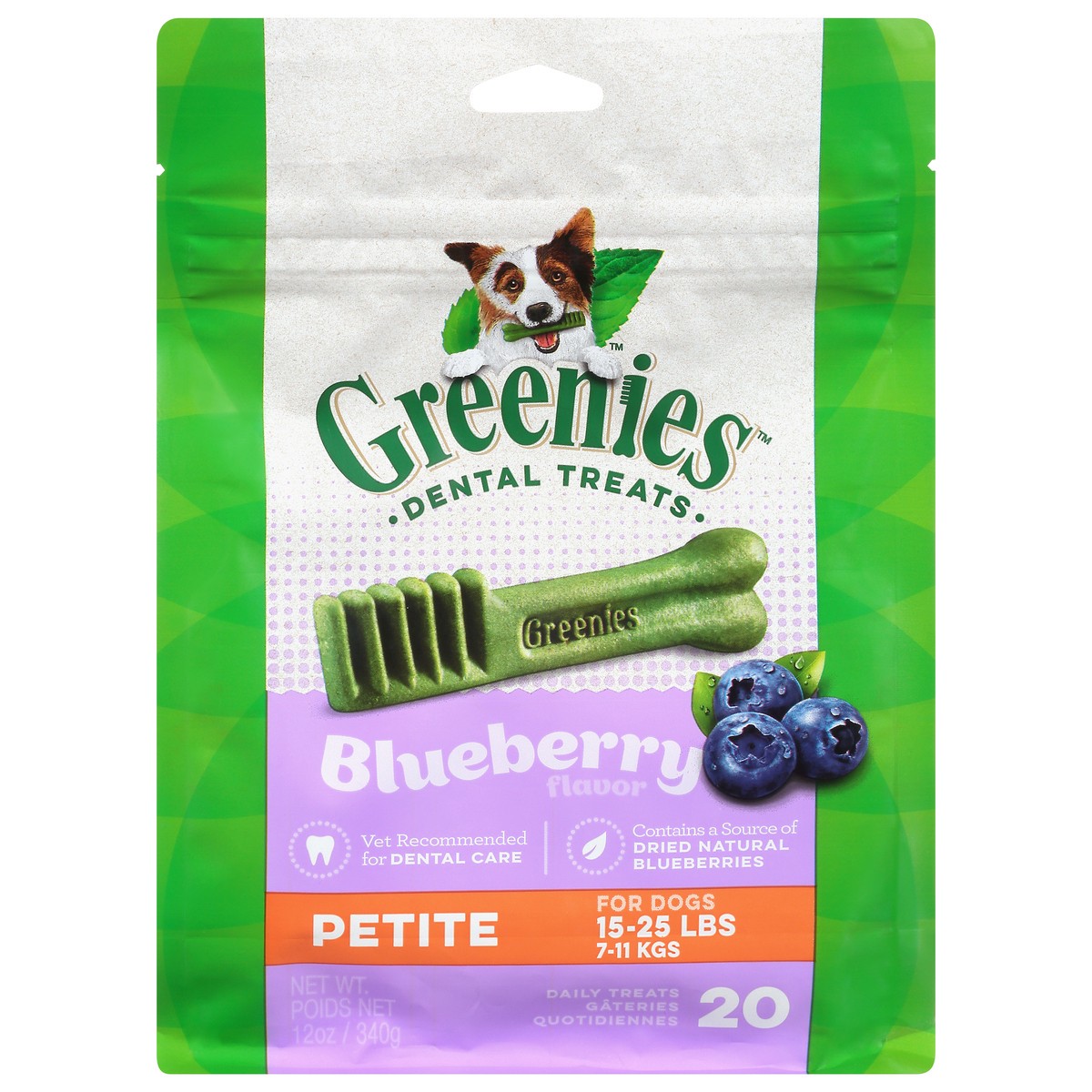 GREENIES Petite Natural Dog Dental Care Chews Oral Health Dog Treats ...