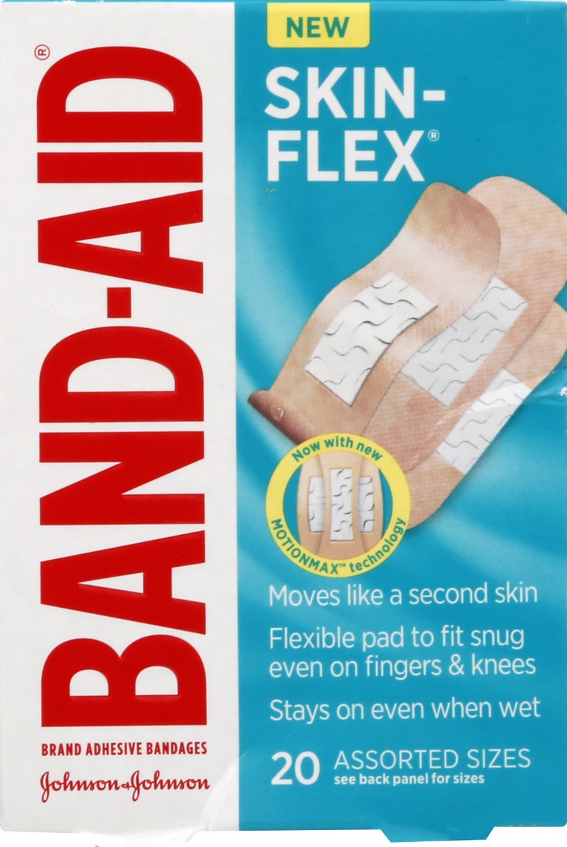 BAND-AID Skin-Flex Adhesive Bandages for First Aid and Wound Care of ...