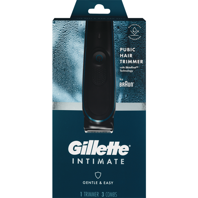 Gillette Intimate Men's Pubic Hair Trimmer, SkinFirst Pubic Hair ...