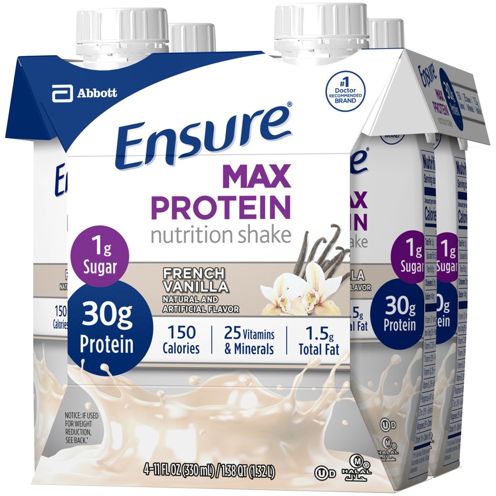 Ensure Max Protein Nutrition Shake French Vanilla 4-11 Fl Oz Bottles 1. ...