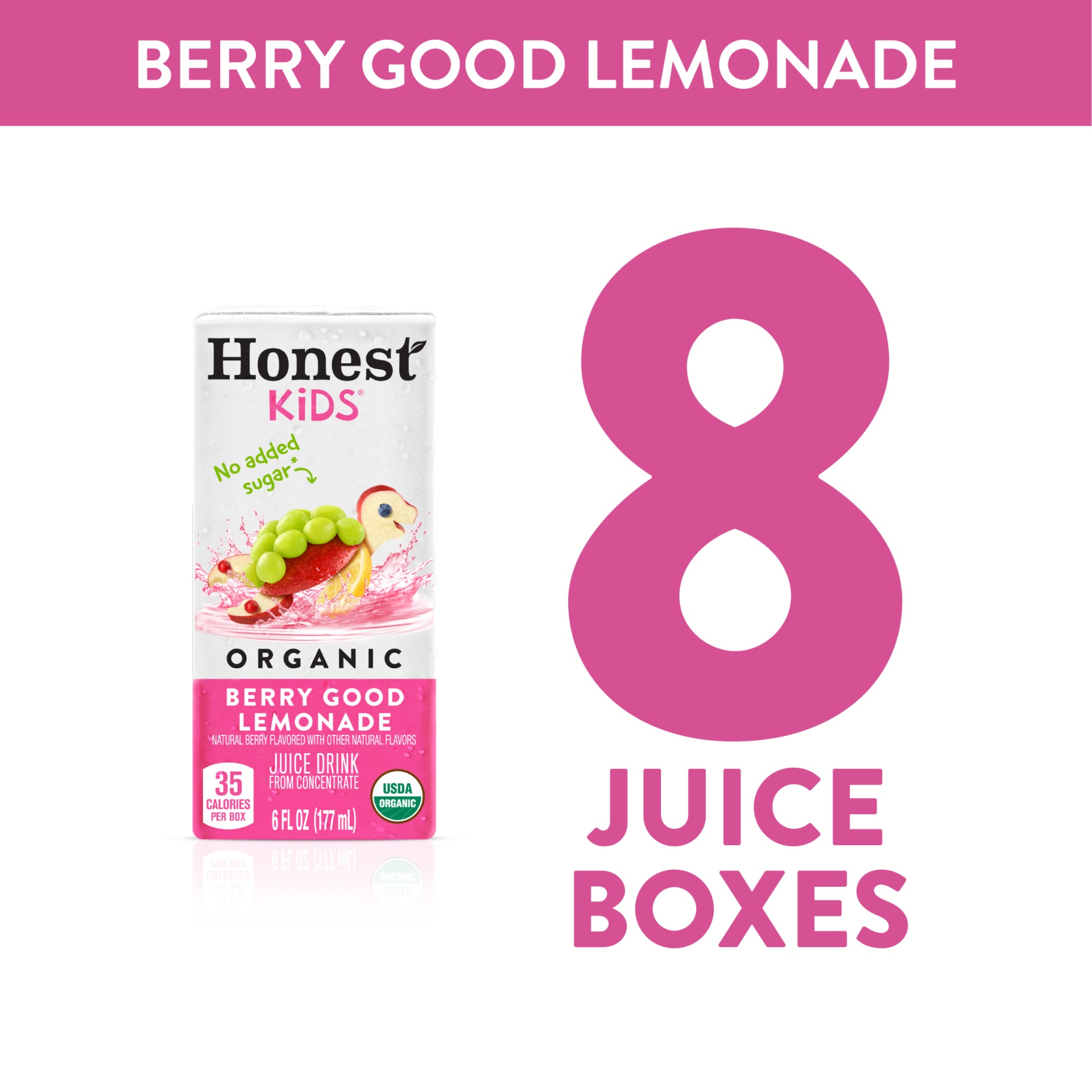 Honest Tea Kids Organic Berry Good Lemonade 8 ct; 6 fl oz | Shipt