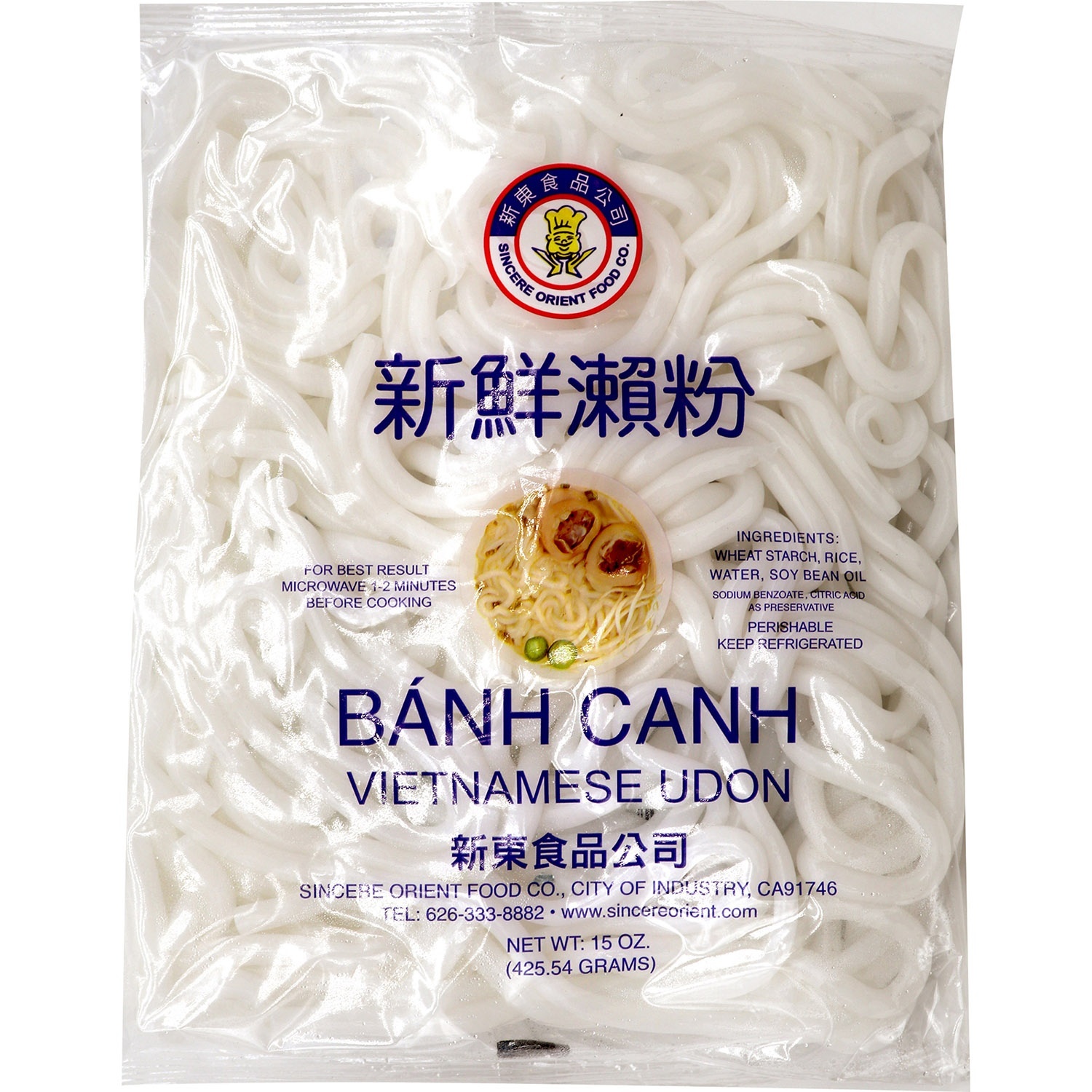 Sincere Orient Fresh Rice Stick Noodle Banh Canh (Blue) 15 oz | Shipt
