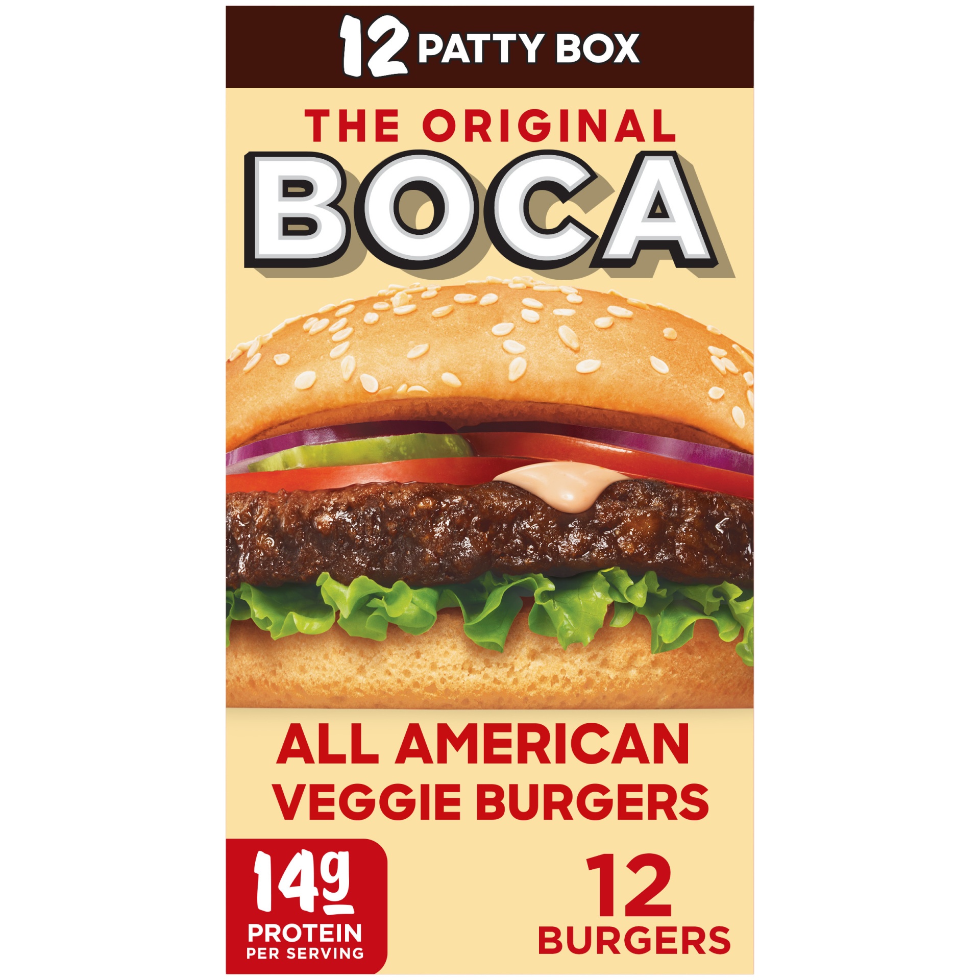 BOCA All American Veggie Burgers with Non-GMO Soy 12 ct 30 oz | Shipt