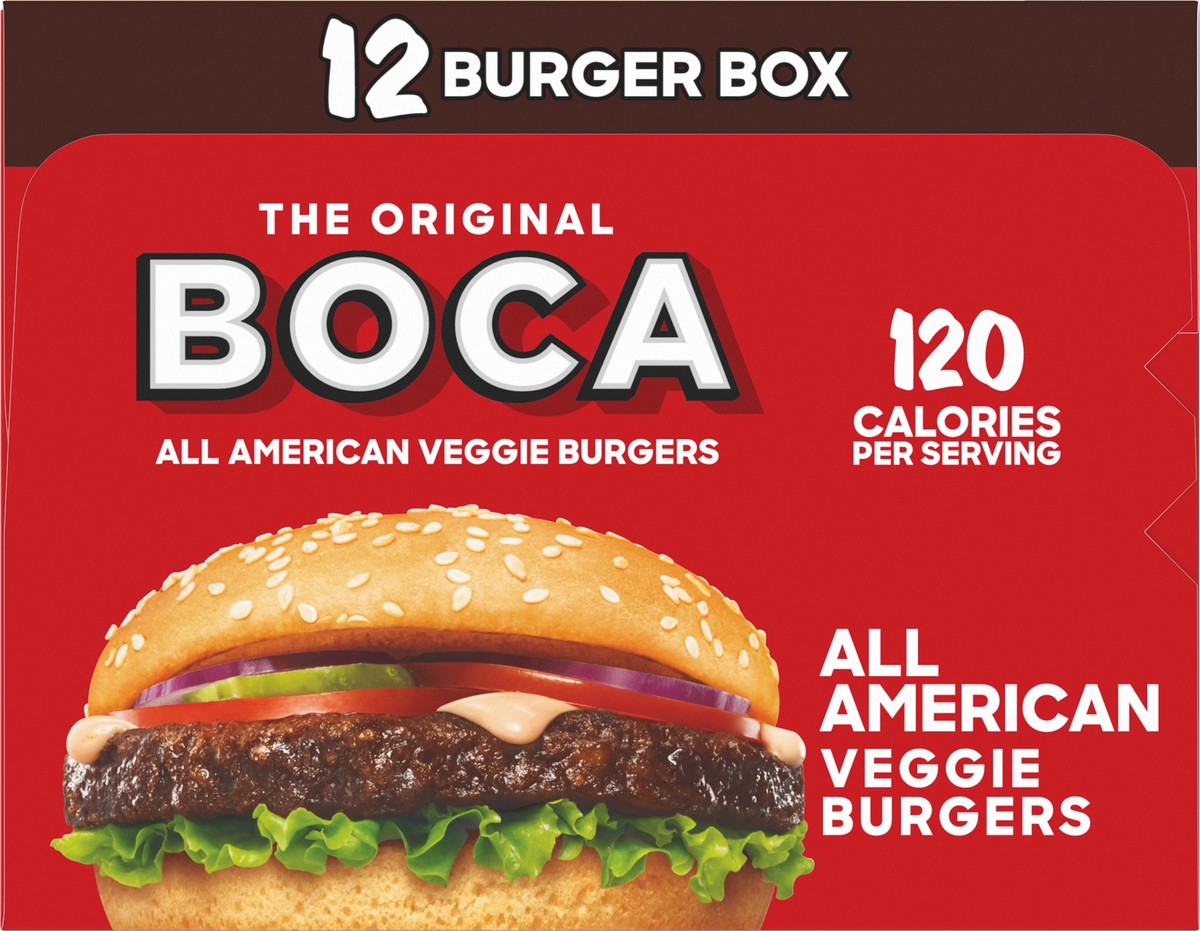 BOCA All American Veggie Burgers with Non-GMO Soy, 12 ct Box 12 ct | shipt