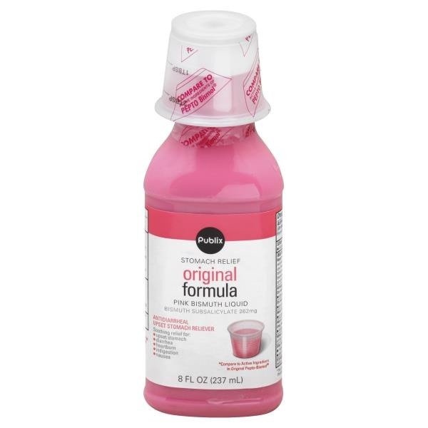 Publix Stomach Relief, Original Formula, Pink Bismuth Liquid 8 oz | Shipt