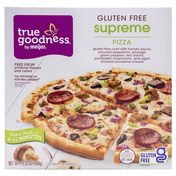 True Goodness Gluten-Free Supreme Pizza 14.39 oz | Shipt