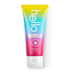 Hello Kids Unicorn Sparkle Fluoride Toothpaste For Ages 2+, Bubble Gum ...
