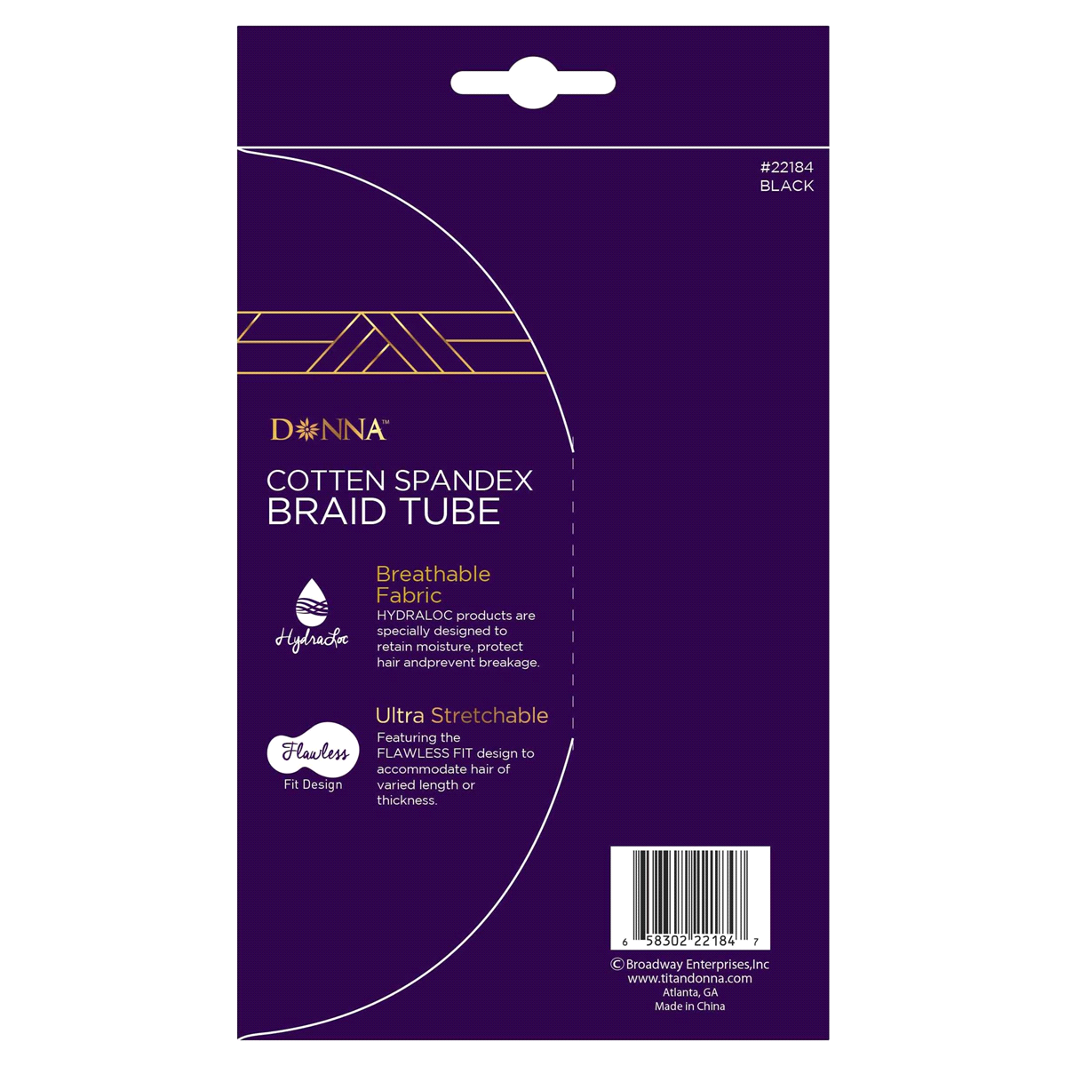 Donna Cotton Spandex Braid Tube, Black 1 ct | shipt