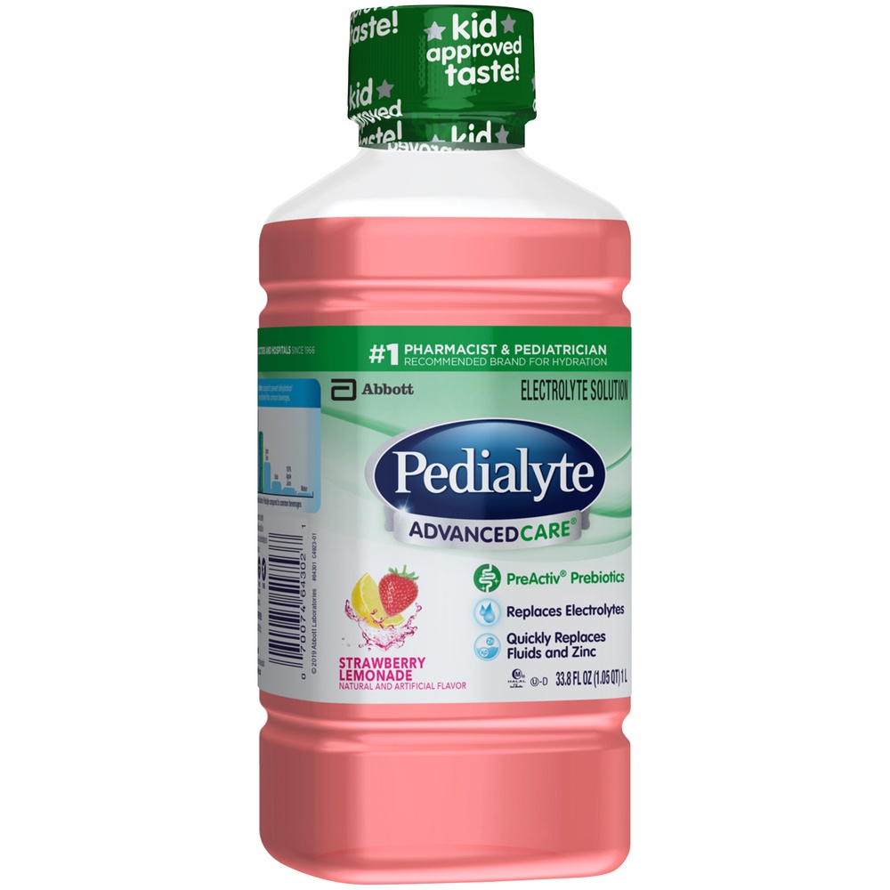 Pedialyte Advanced Care Strawberry Lemonade Electrolyte Solution Drink ...