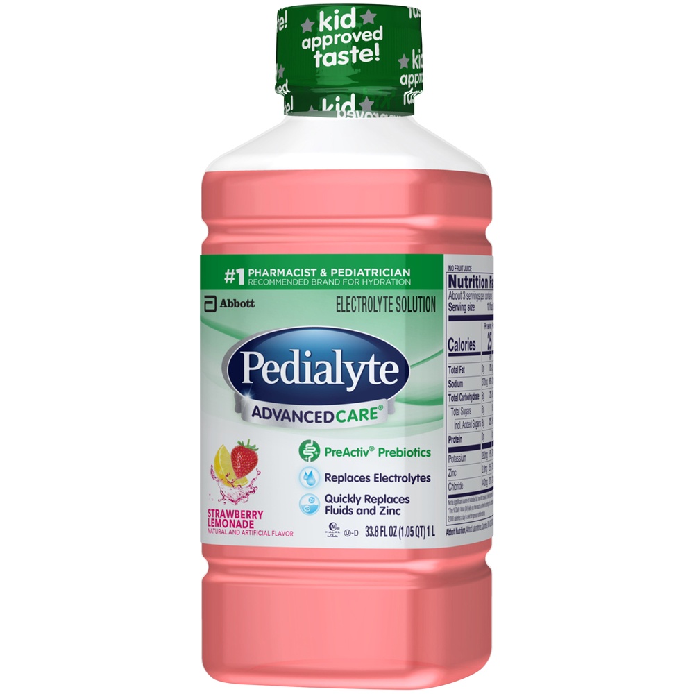 Pedialyte Advanced Care Strawberry Lemonade Electrolyte Solution Drink ...