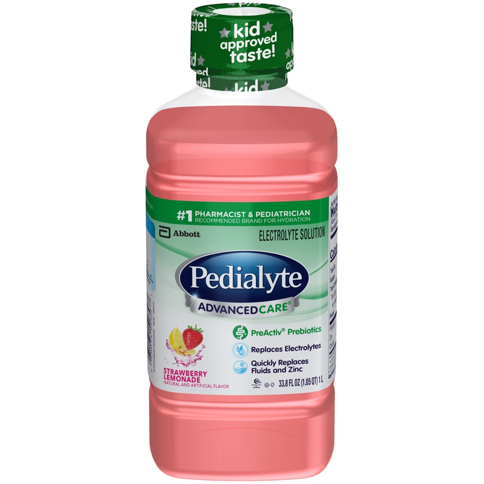 Pedialyte Advanced Care Strawberry Lemonade Electrolyte Solution Drink ...