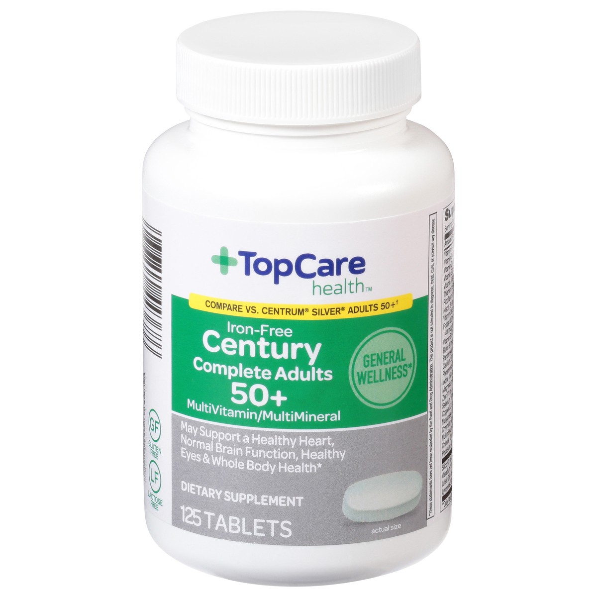 TopCare Health Century Complete Adults 50+ Iron-Free Multivitamin ...