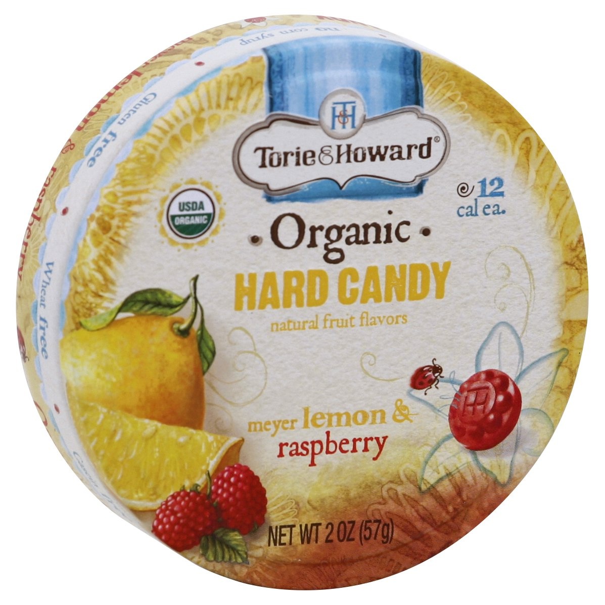 Torie & Howard Organic Meyer Lemon & Raspberry Hard Candy 2 oz | Shipt
