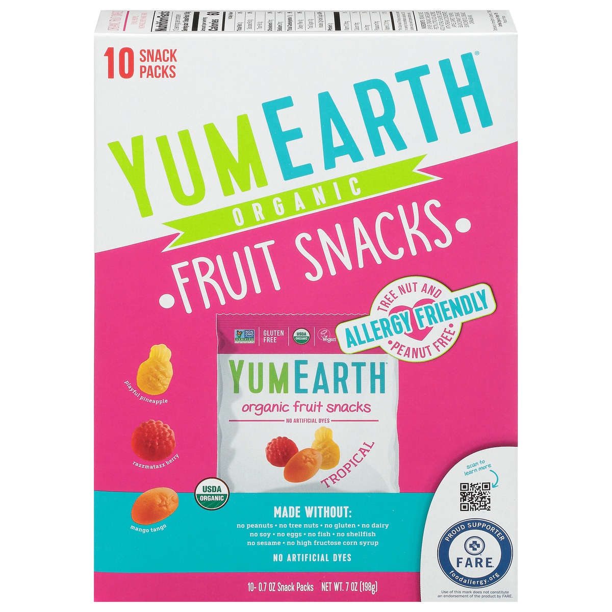 Yum Earth Organic Tropical Fruit Snacks 10 ct; 0.7 oz | Shipt