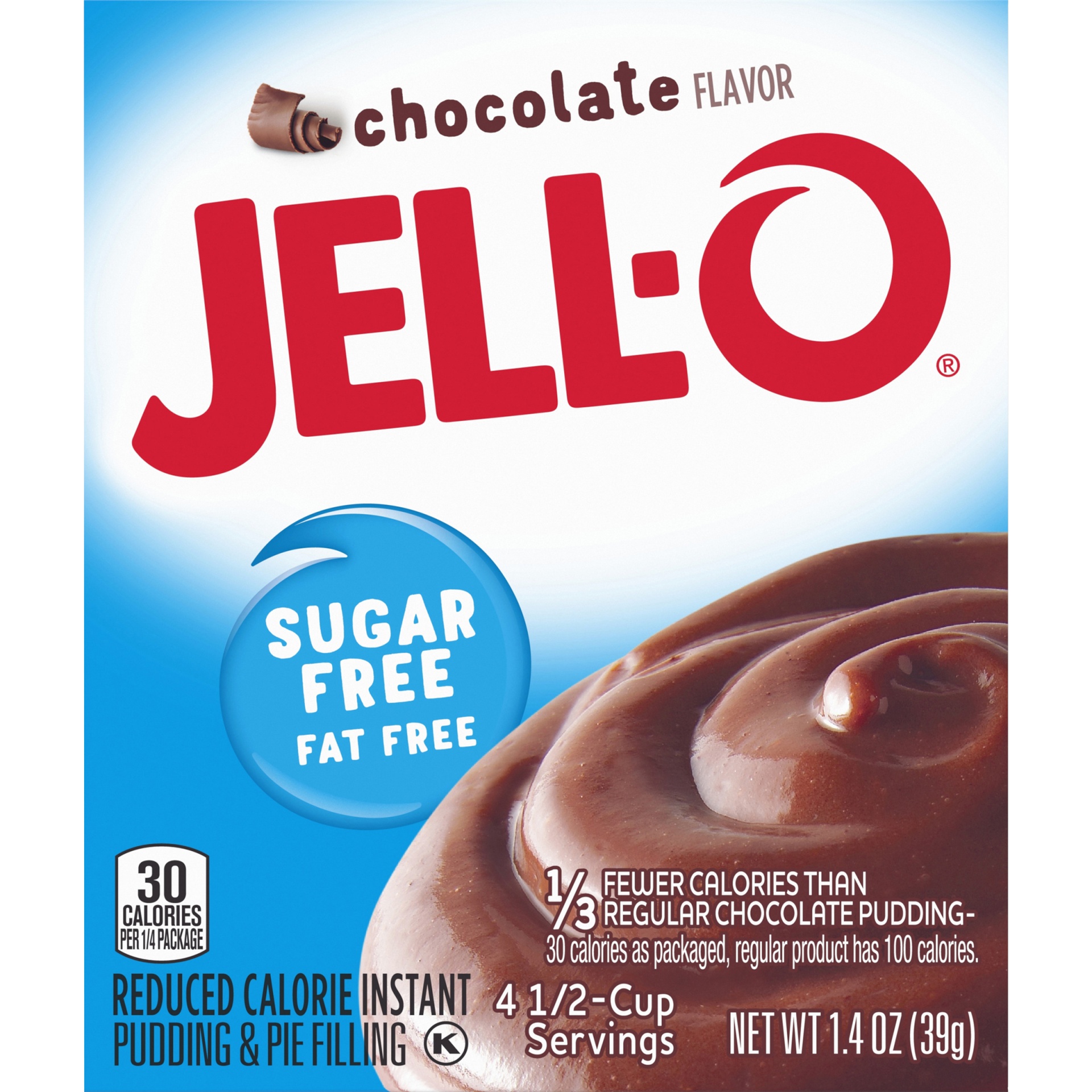 Jell-O Chocolate Sugar Free & Fat Free Instant Pudding & Pie Filling ...