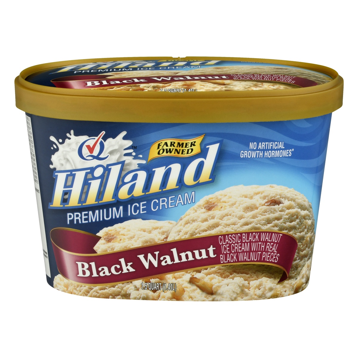 Hiland Dairy Premium Black Walnut Ice Cream 48 oz | Shipt