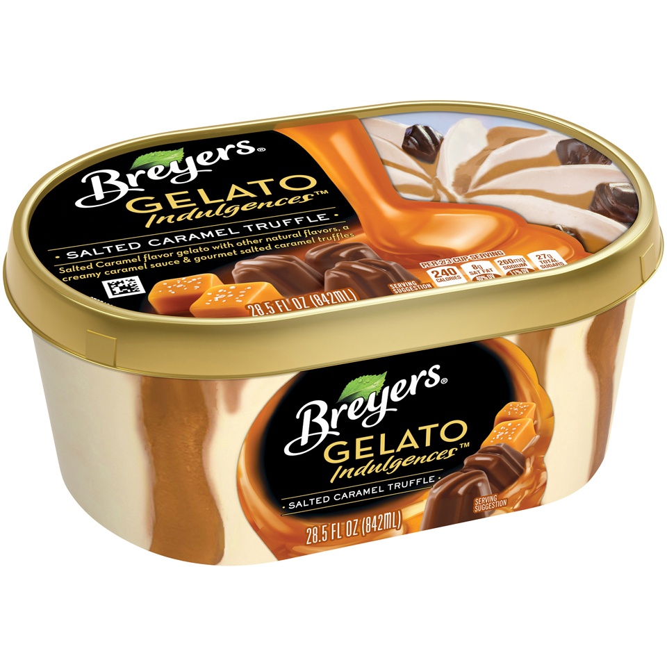 Breyer's Salted Caramel Truffle Gelato Indulgences 28.5 oz | Shipt