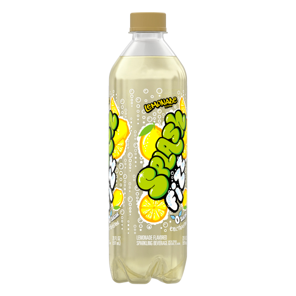 Splash Fizz, Lemonade Flavor Sparkling Water Beverage, 20 Fl Oz Plastic ...