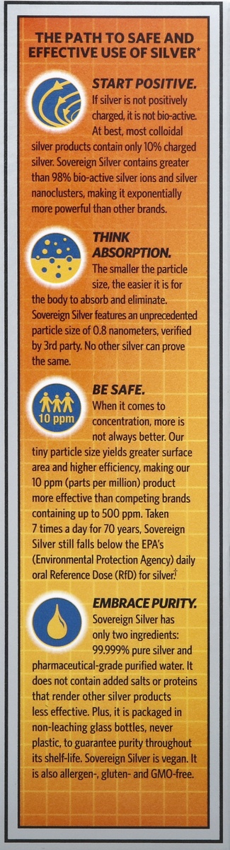 Sovereign Silver Silver Hydrosol, Bio-Active, 10 ppm, Vertical Spray 2 ...