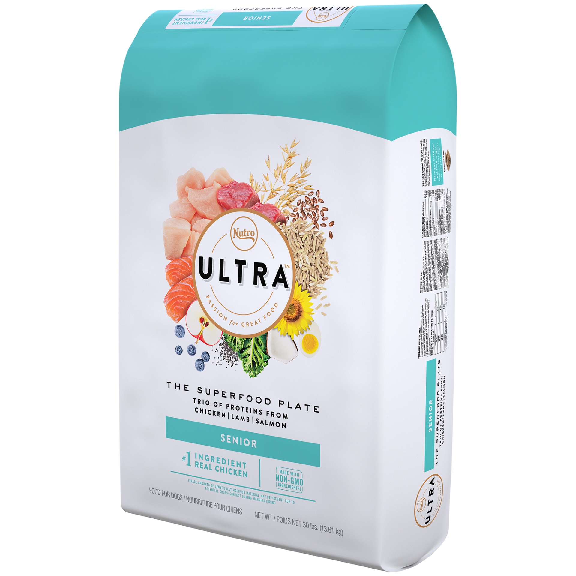 NUTRO ULTRA Senior High Protein Natural Dry Dog Food with a Trio of ...
