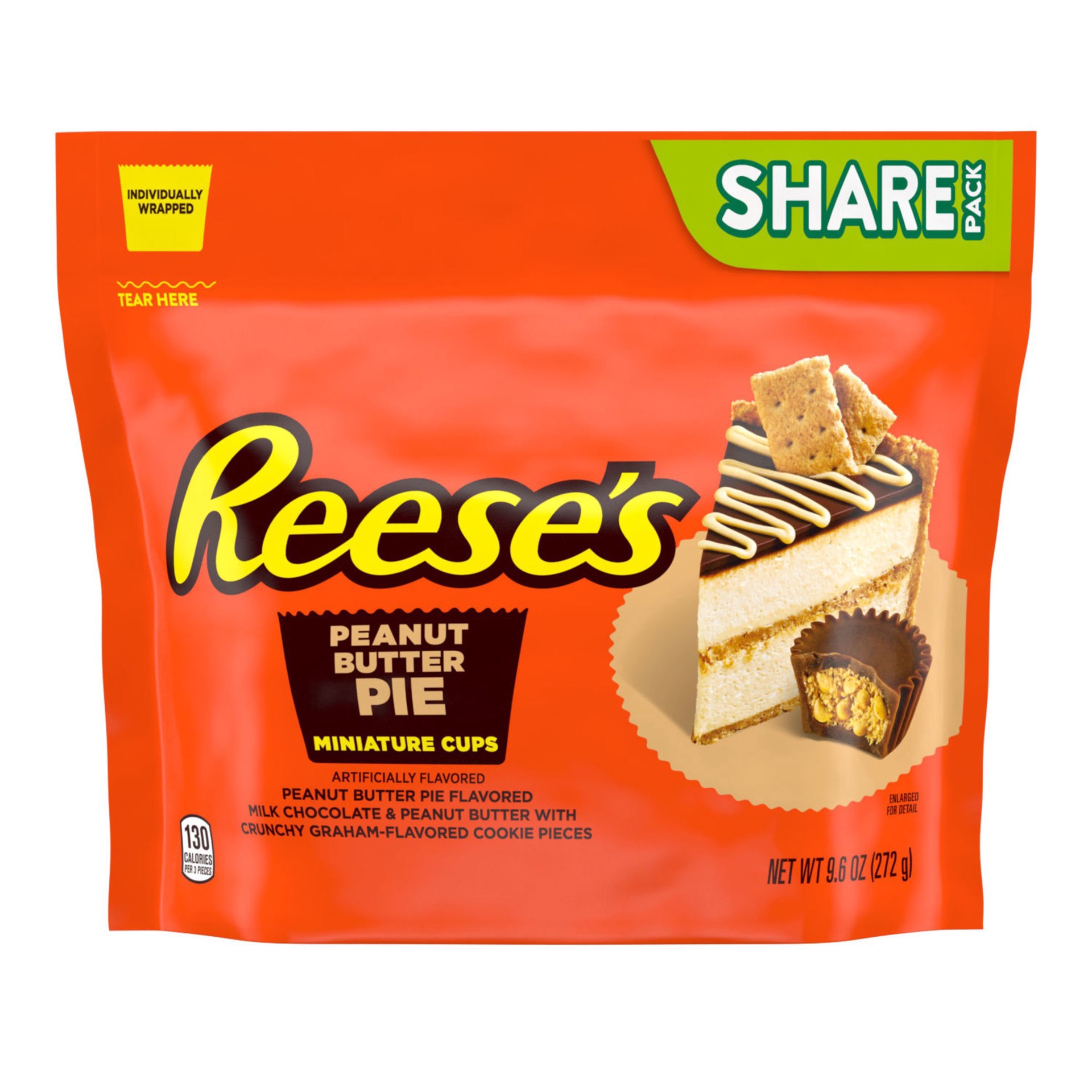 REESE'S Miniatures Peanut Butter Pie Flavored Peanut Butter Cups, Candy Share Pack, 9.6 oz 9.6 ...
