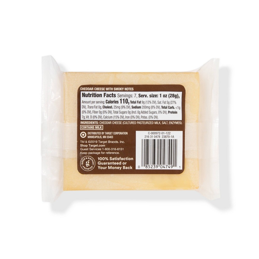 Cheddar Cheese with Smokey Notes - Good & Gather 7 oz | Shipt