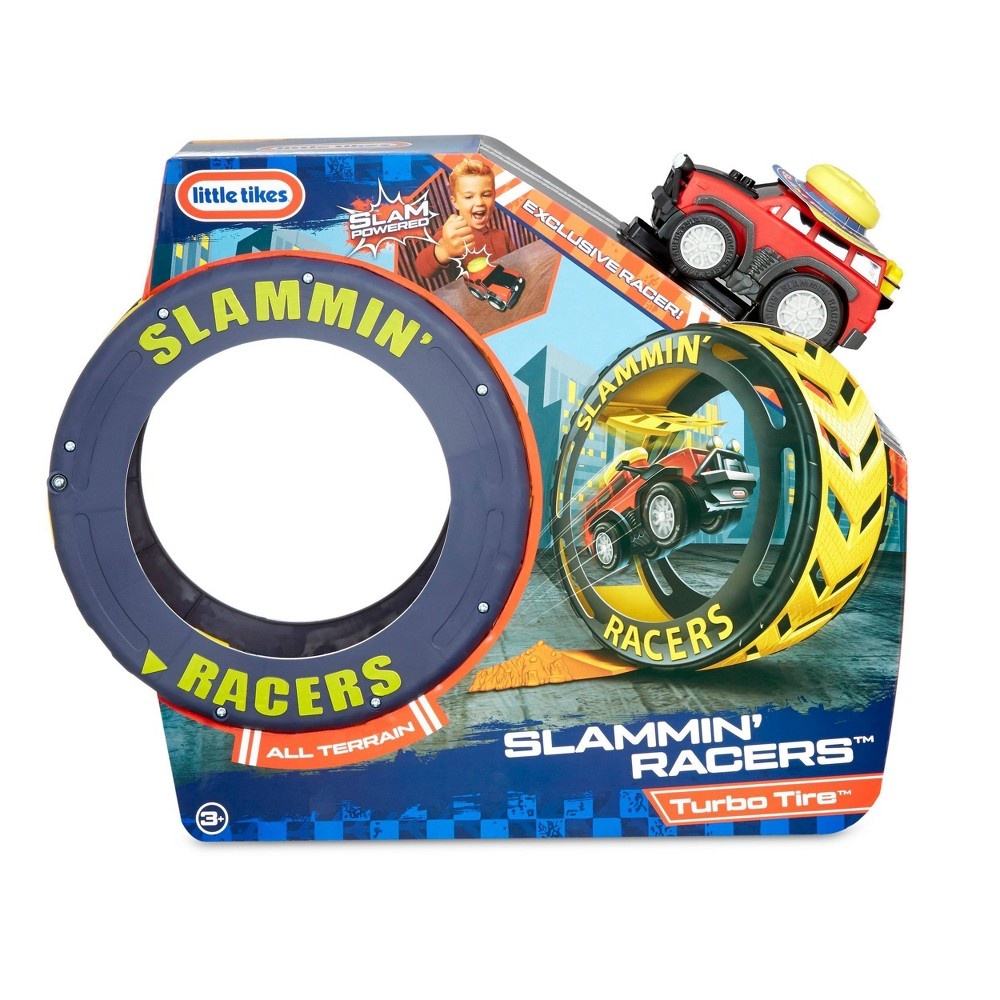 Little Tikes Slammin' Racers Turbo Tire Playset and Vehicle with Sounds ...