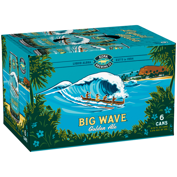Kona Brewing Co. Brewing Co. Big Wave Golden Ale Beer, 4.4% ABV 12 fl ...