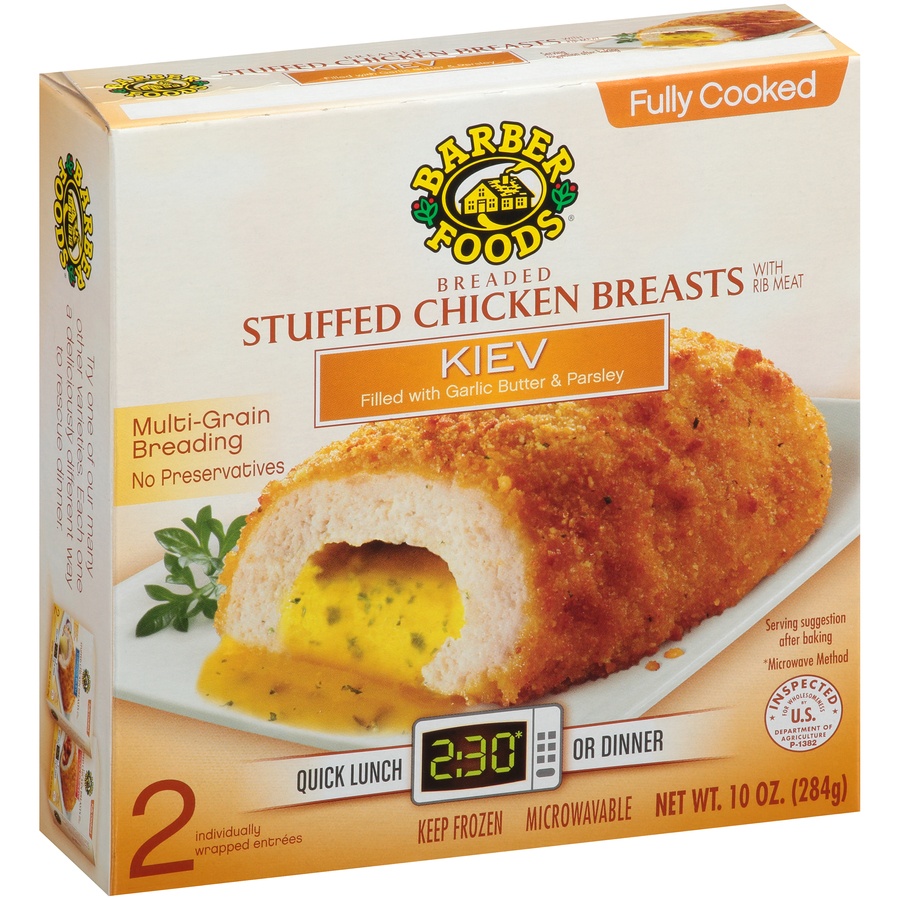 Barber Foods Fully Cooked Kiev Stuffed Chicken Breasts 2 ct | Shipt