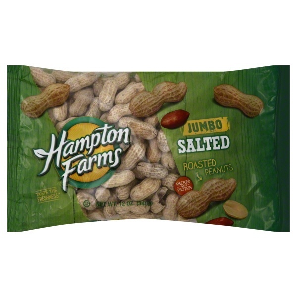 Hampton Farms Jumbo Salted Roasted Peanuts 12 oz | Shipt