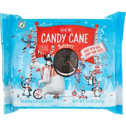 H-E-B Twisters Sandwich Cookies - Candy Cane 16 oz | shipt
