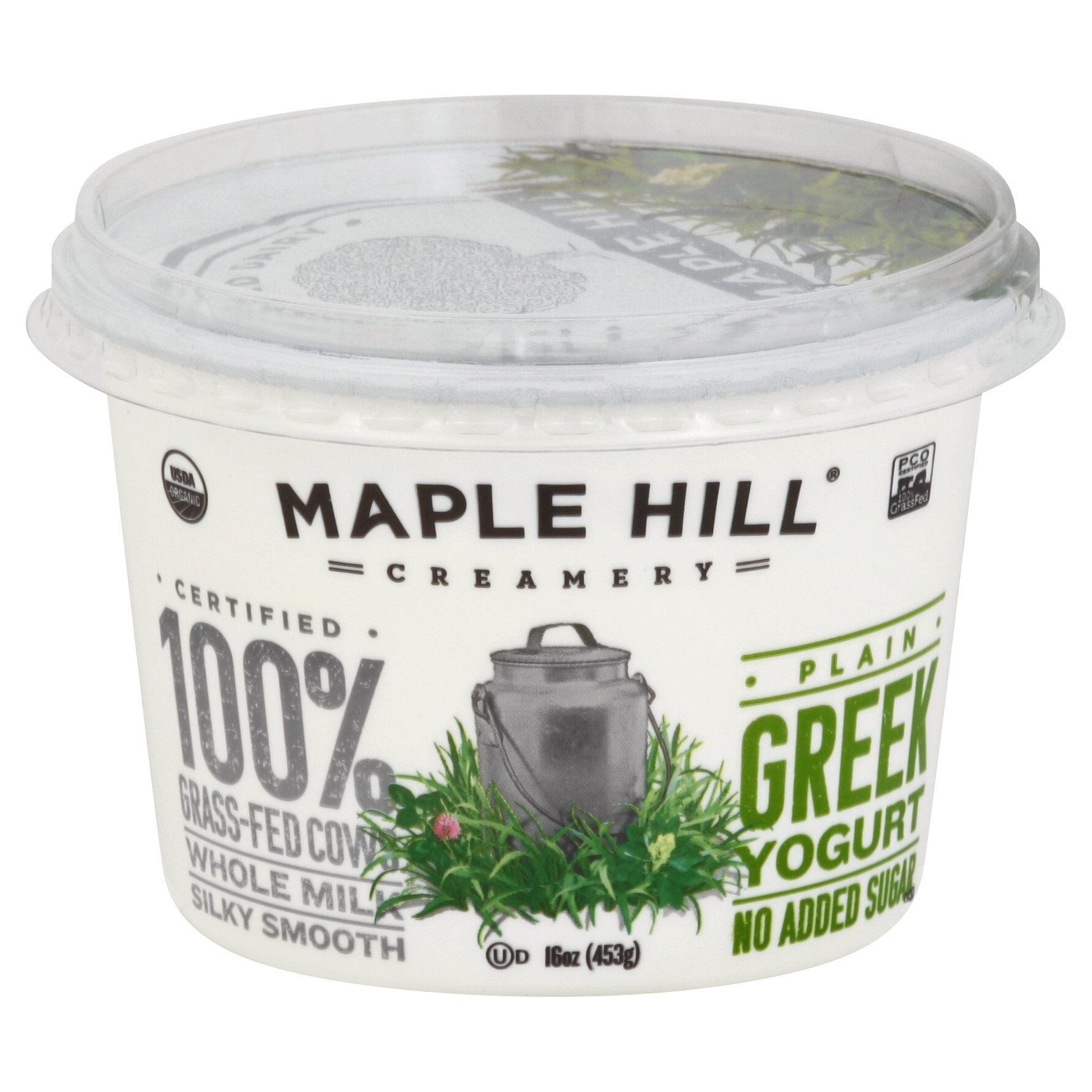 Maple Hill Creamery Grass Fed Whole Milk Plain Greek Yogurt 16 Oz Shipt