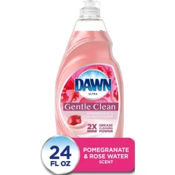 Dawn Gentle Clean Pomegranate & Rose Water Scent Dishwashing Liquid 24 ...