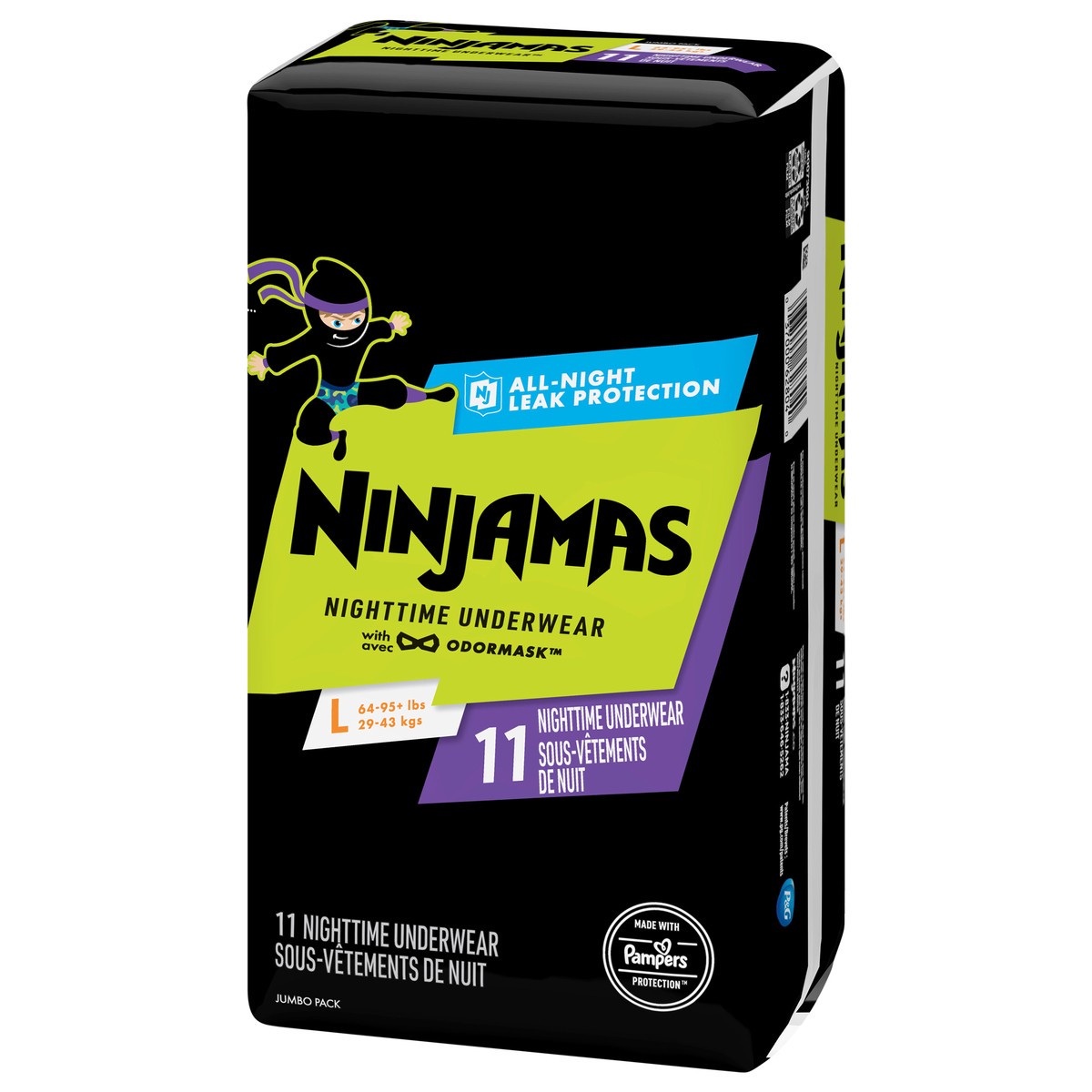 Ninjamas Nighttime Bedwetting Underwear Boy Size L 11 Count 11 ct | Shipt