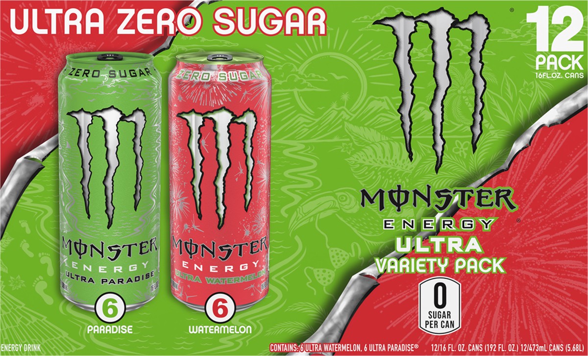 Monster Energy Ultra Zero Sugar Paradise/Watermelon Energy Drink ...