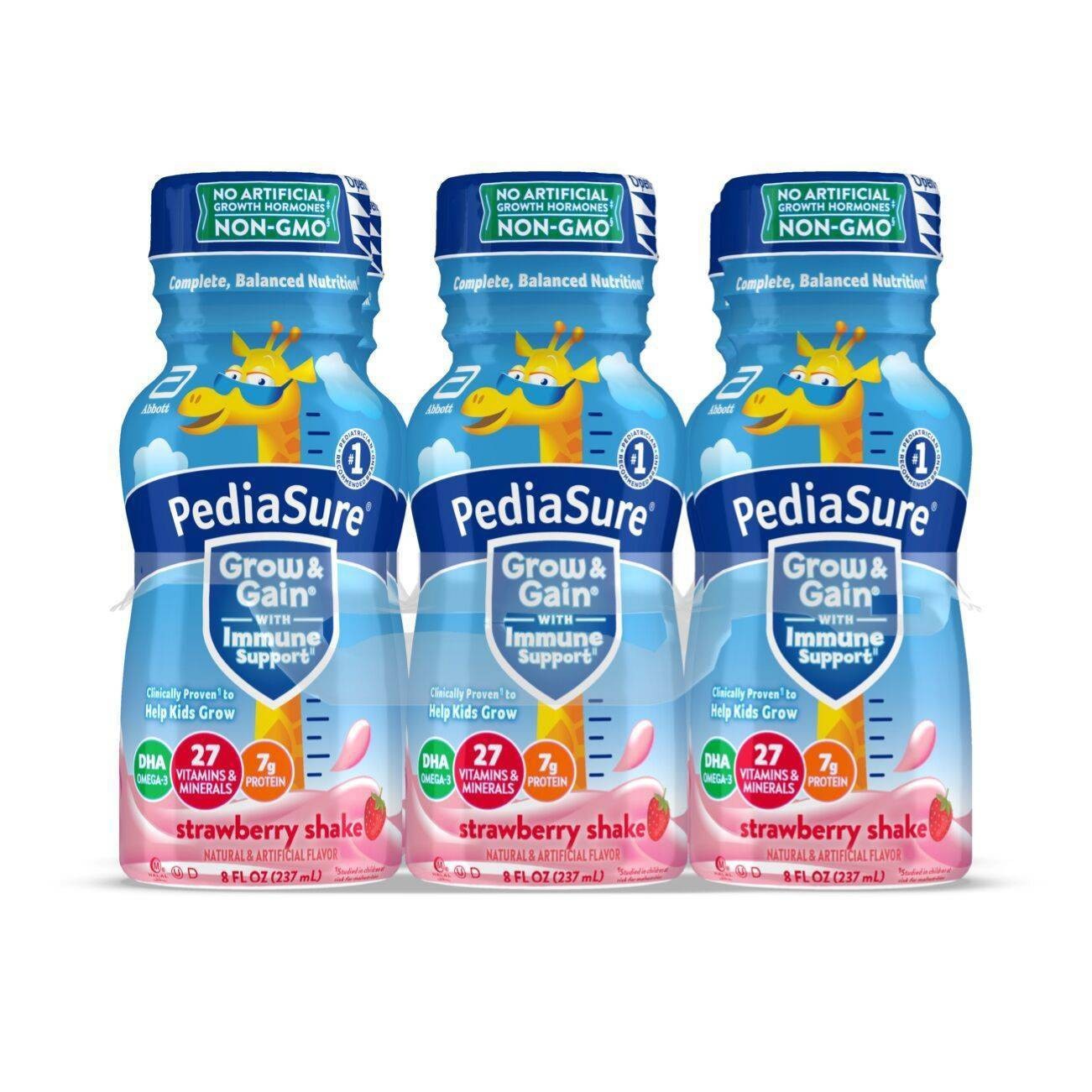 PediaSure Grow & Gain Organic Kids' Strawberry Shake Nutritional Drink ...