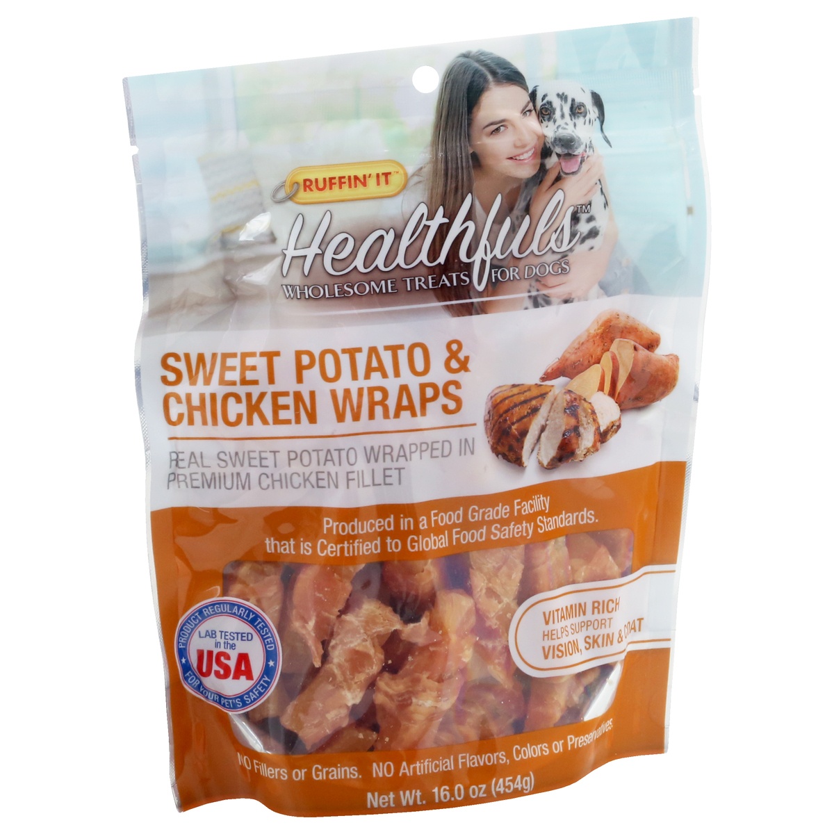 Ruffin' It Healthfuls Wholesome Treats for Dogs Sweet Potato & Chicken ...