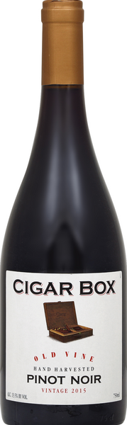 Cigar Box Pinot Noir, Hand Harvested, Vintage 2015 750 ml | Shipt