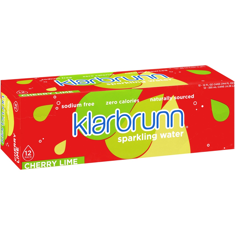 Klarbrunn Cherry Lime Naturally Sourced Sparkling Water 12 ct; 12 fl oz ...