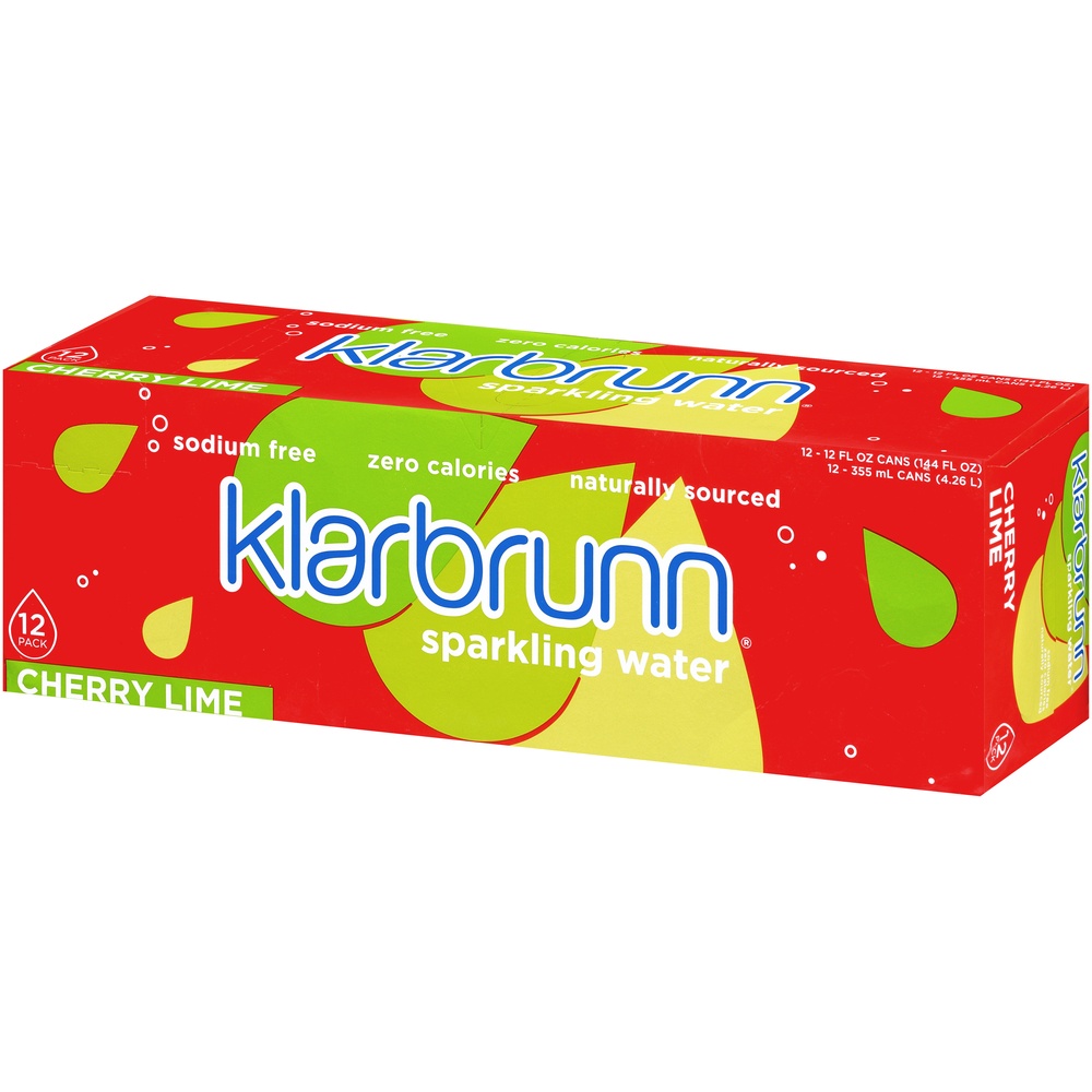 Klarbrunn Cherry Lime Naturally Sourced Sparkling Water 12 ct; 12 fl oz ...