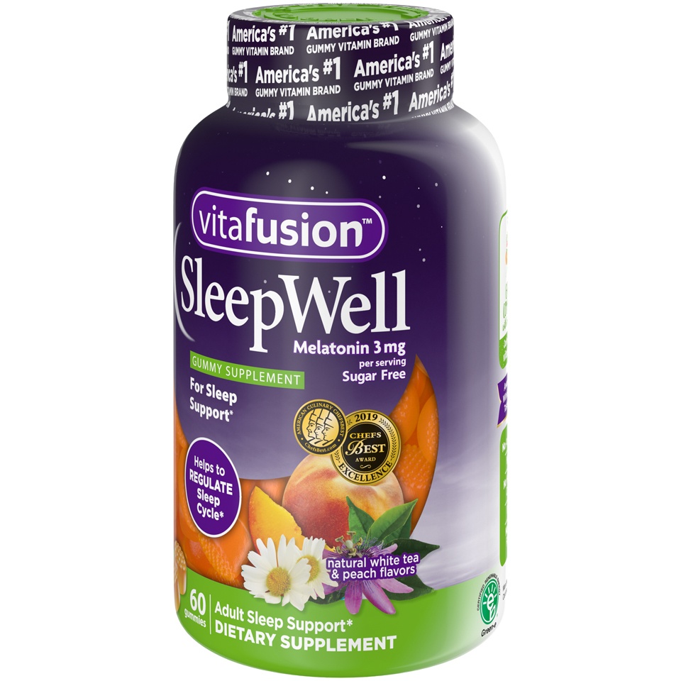 vitafusion Sleepwell Melatonin Sugar Free Adult Gummies Dietary ...