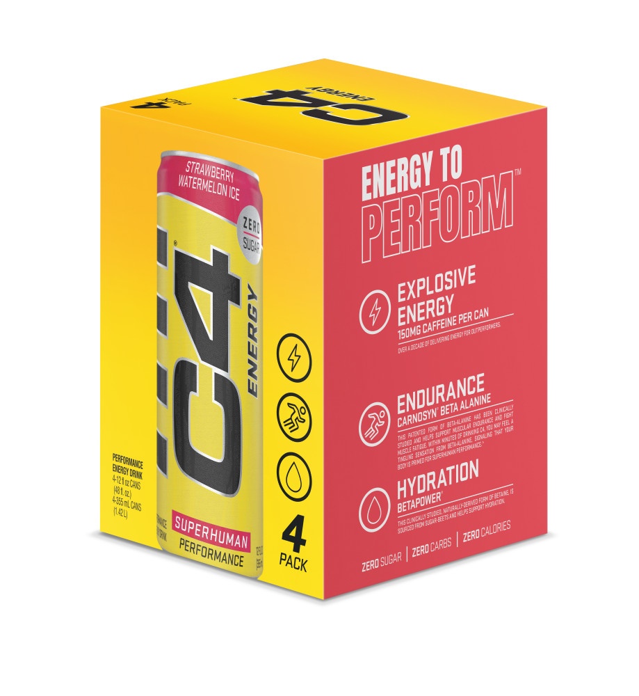 Cellucor C4 Strawberry Watermelon Ice, 4 pack 12 oz | Shipt
