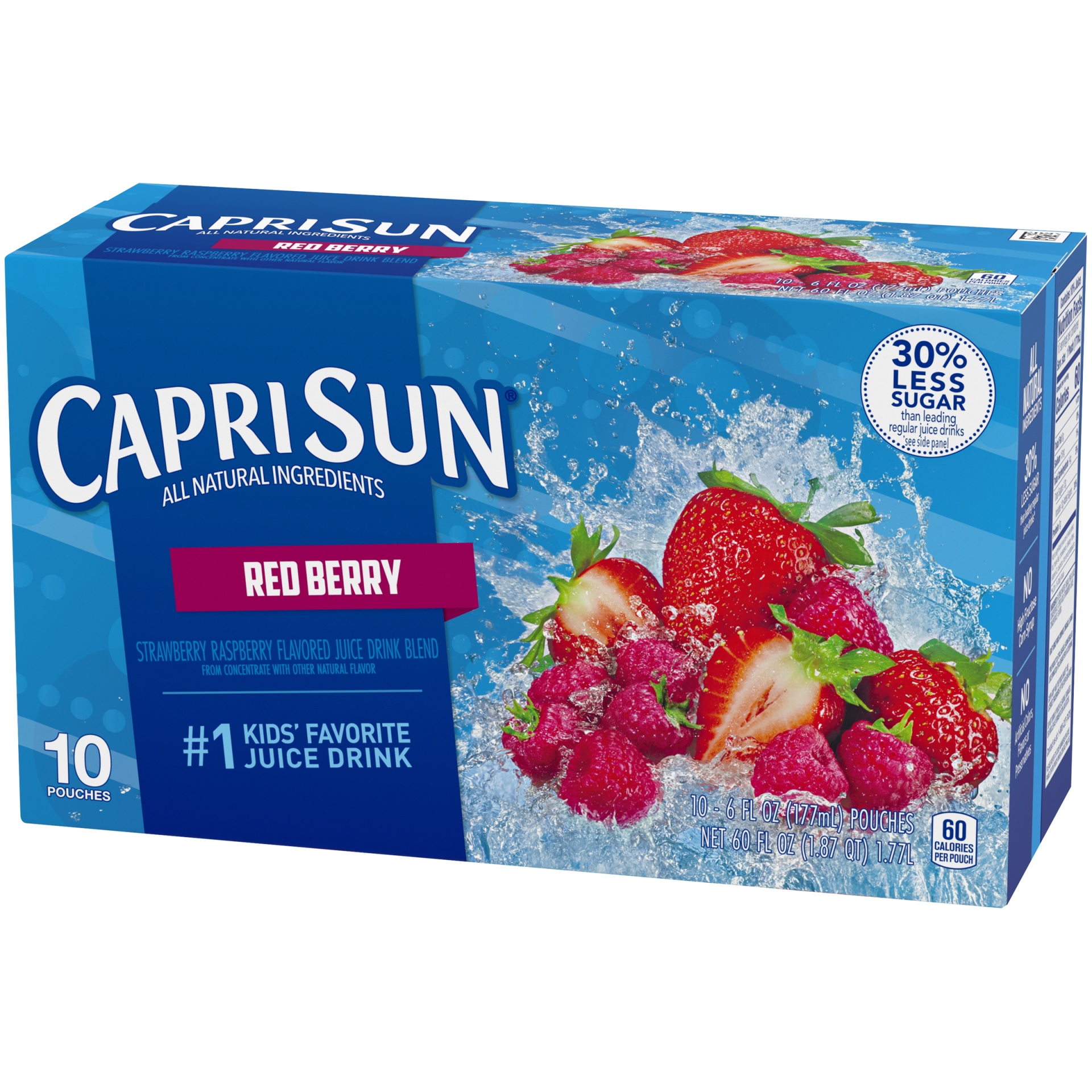 Capri Sun Red Berry Strawberry Raspberry Naturally Flavored Juice Drink ...
