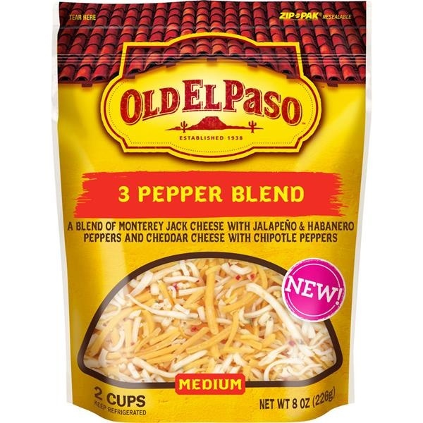 Old El Paso 3 Pepper Blend Shredded Cheese 8 oz | Shipt