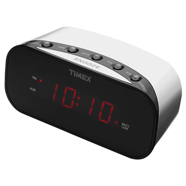 Timex T121 Timex Alarm Silver Clock with Red Display 1 ct | Shipt