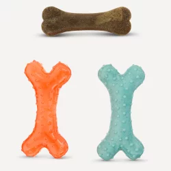 Joyhound Top Paw Boss Bones Nylon Puppy Chew Dog Toy - 3 Pack SM | shipt