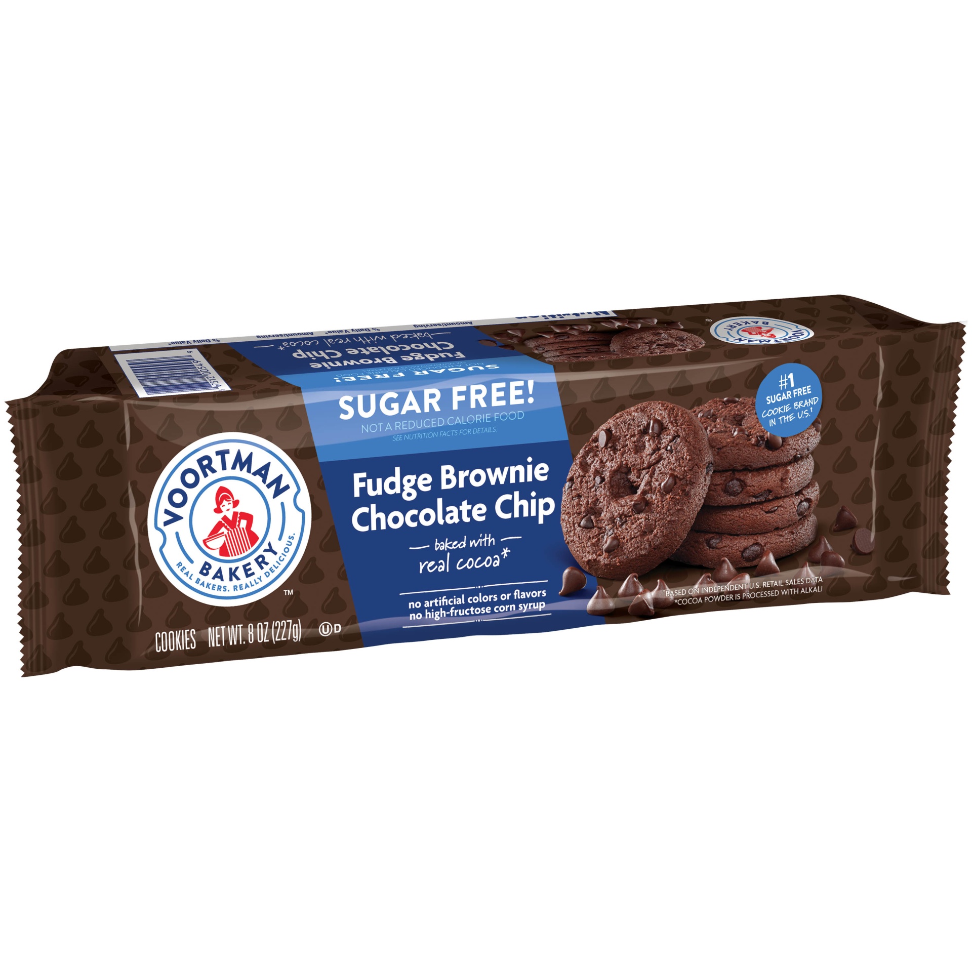 Voortman Bakery Fudge Brownie Chocolate Chip Sugar Free Cookies 8 oz ...