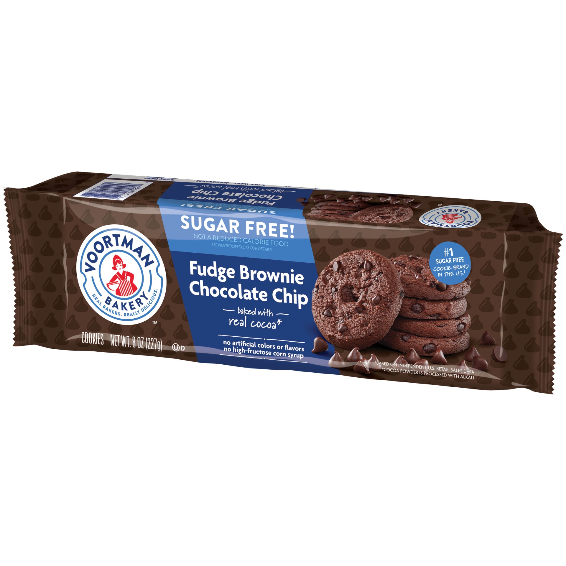 Voortman Bakery Fudge Brownie Chocolate Chip Sugar Free Cookies 8 oz ...